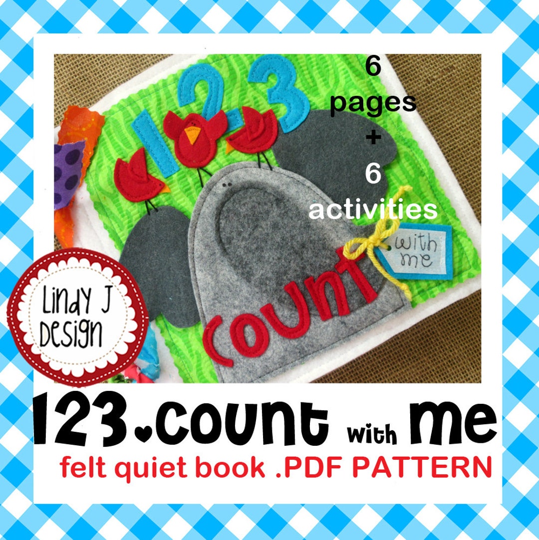 1 2 3...COUNT With Me Felt QUIET Book PDF Pattern Counting Busy Book ...
