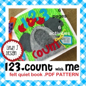 1 2 3...COUNT With Me Felt QUIET Book PDF Pattern Counting Busy Book ...