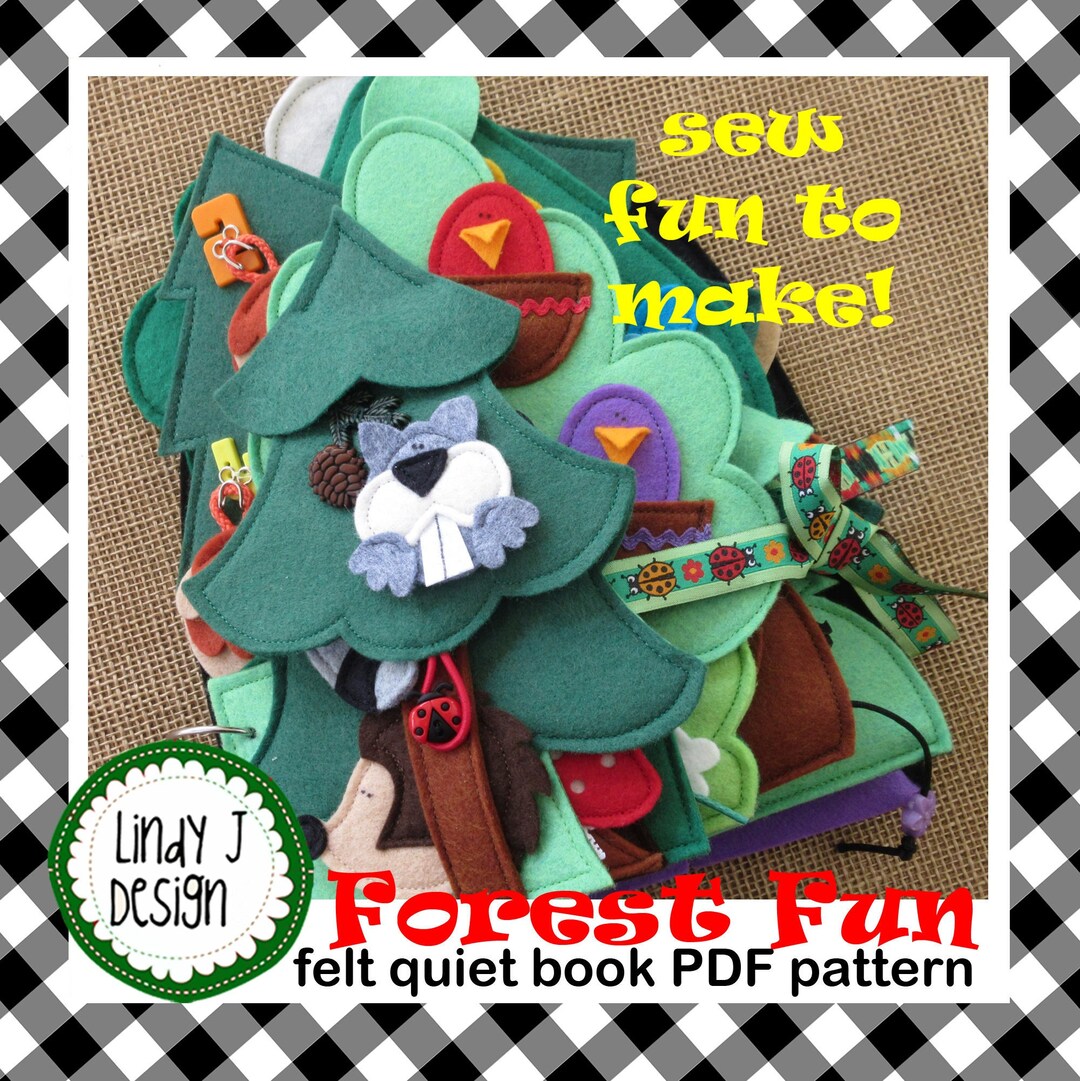 FOREST Fun Felt Quiet BOOK PDF, Activity Book, Felt Book Pattern ...
