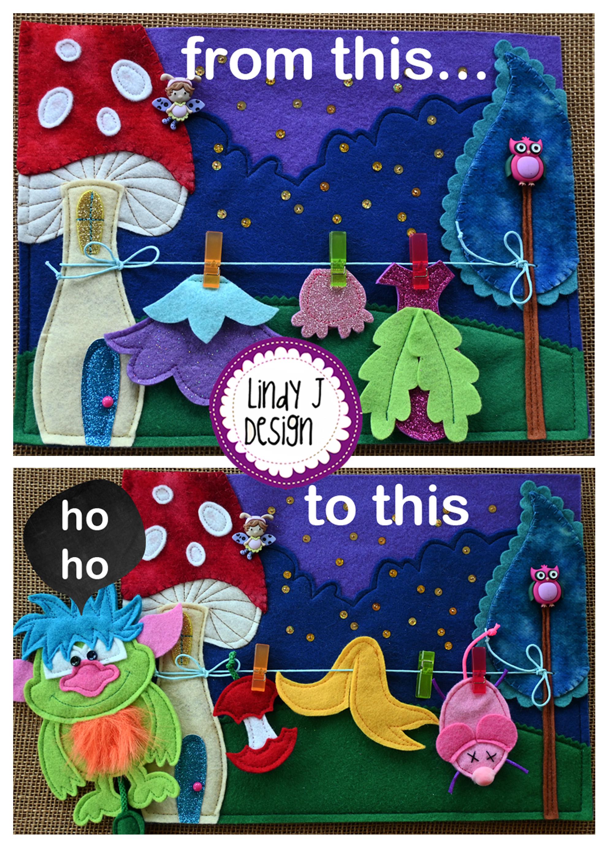 Troll TROUBLE Quiet BOOK PDF Pattern Felt Fairy Activity Book ...