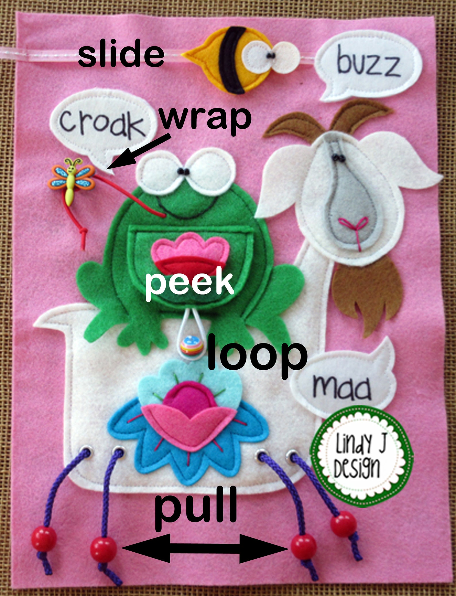 Quiet BOOK PDF Pattern ANIMAL Sounds Felt Activity Book Instructions ...