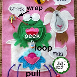 Quiet BOOK PDF Pattern ANIMAL Sounds Felt Activity Book Instructions ...