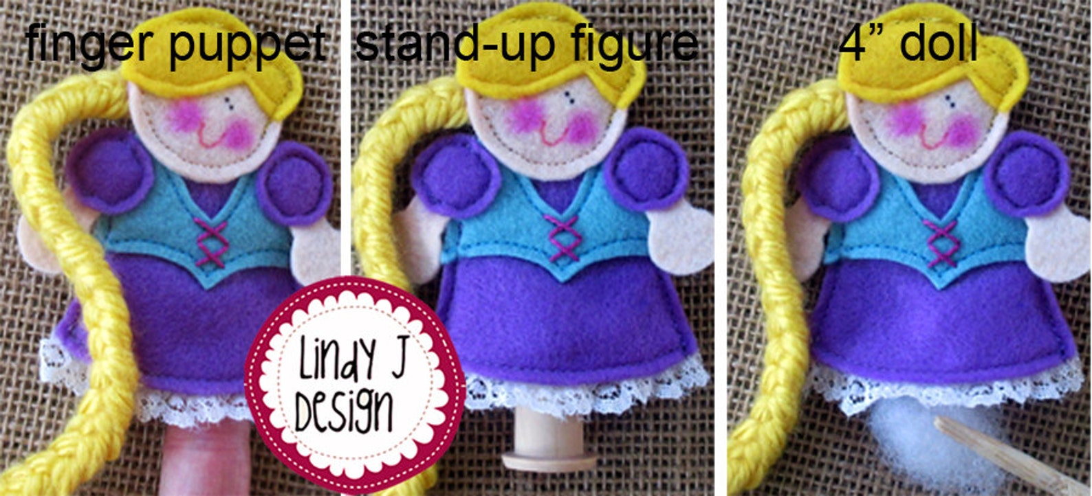 Fairy Tale MATCHBOX Cottage #7 RAPUNZEL Felt Playset PDF Pattern ...