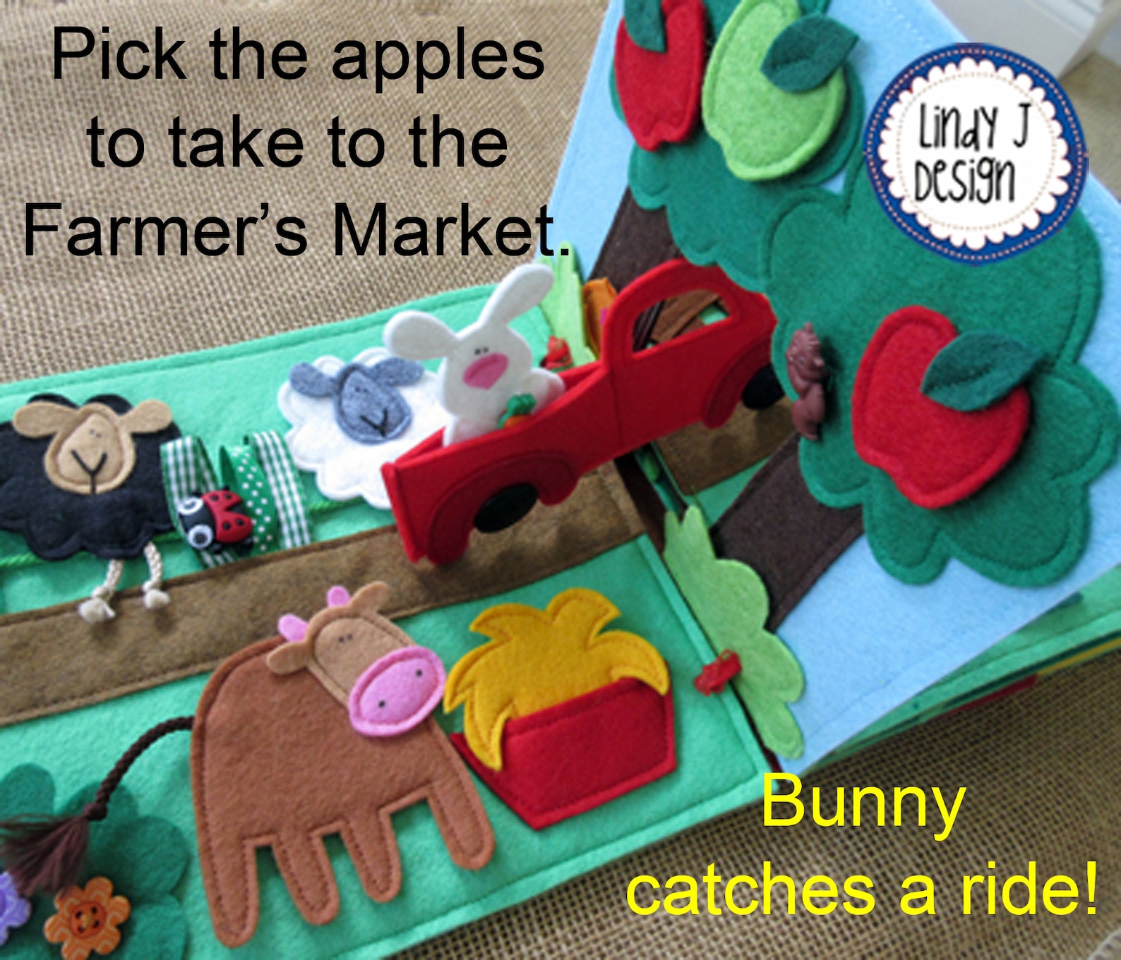 Little Red Farm TRUCK QUIET Book PDF Activity Book Pop up Pages ...