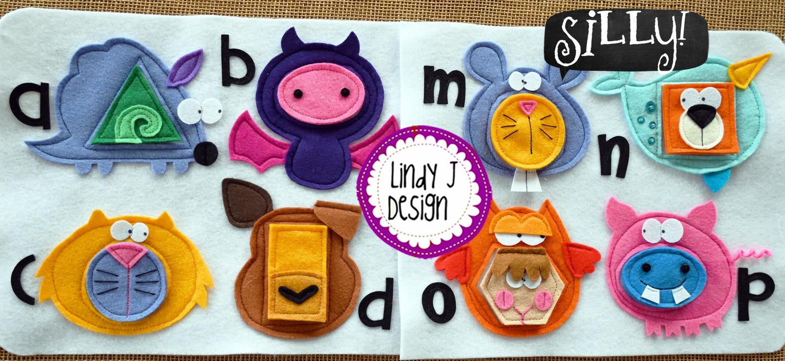 ANIMALS ALPHABET Quiet Book Pdf Pattern Felt ABC Activity Book Shape ...