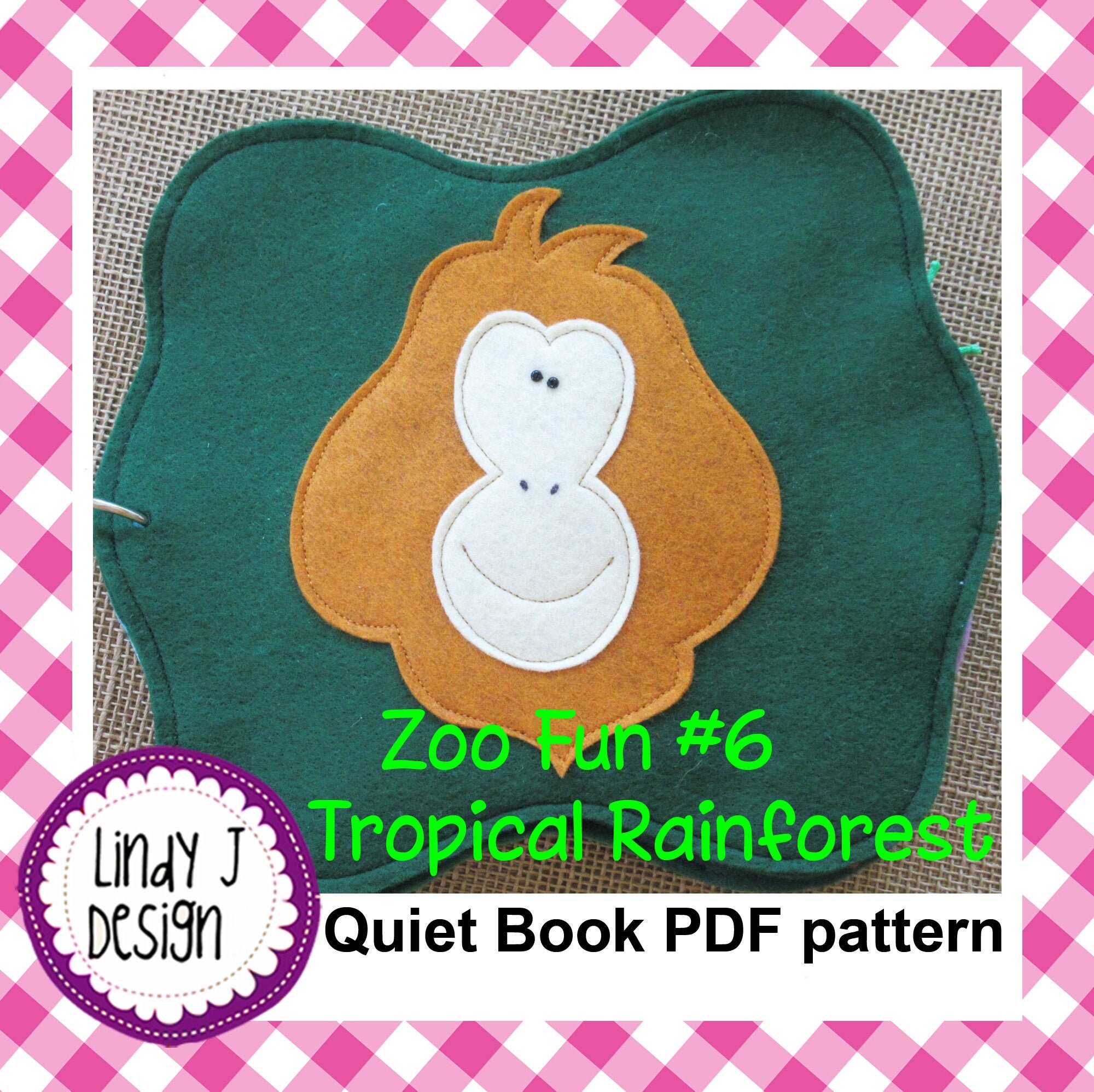 ZOO QUIET Book PDF Pattern Zoo Animals Instructions Animal - Etsy UK