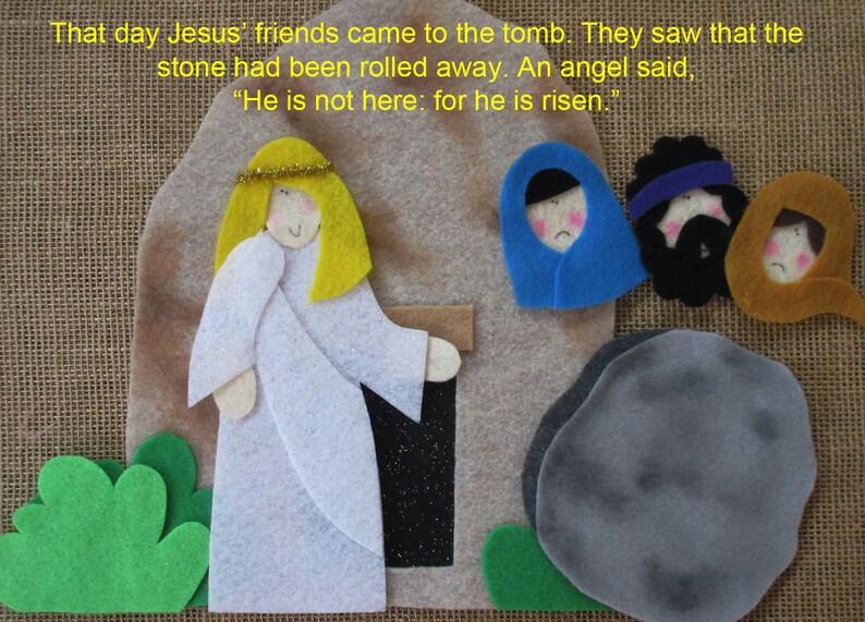 The First EASTER Bible Story Flannel/FELT Board .PDF Pattern | Etsy
