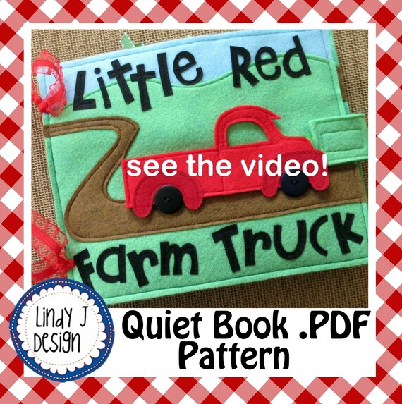 Little Red Farm TRUCK QUIET Book PDF Activity Book With Pop up - Etsy