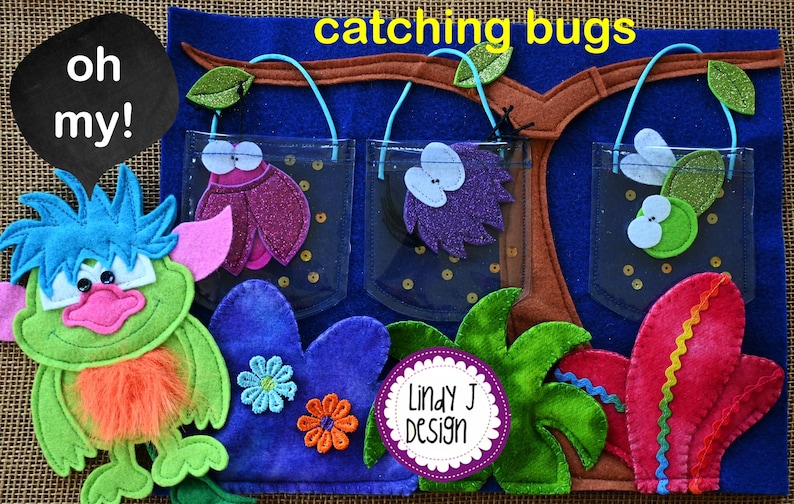 Troll TROUBLE Quiet BOOK PDF Pattern Felt Fairy Activity Book ...