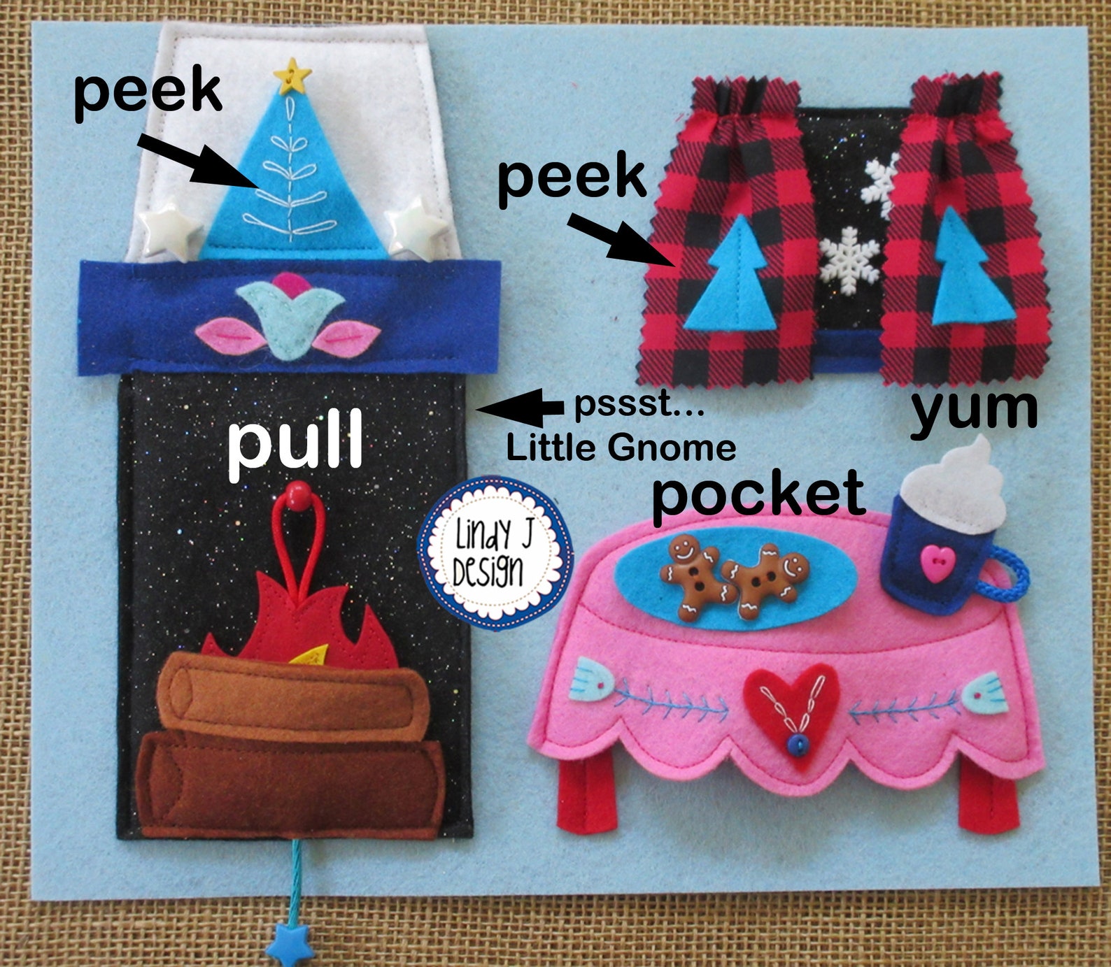 Santa’s House CHRISTMAS Quiet Book PDF Activity Book Dollhouse Felt ...