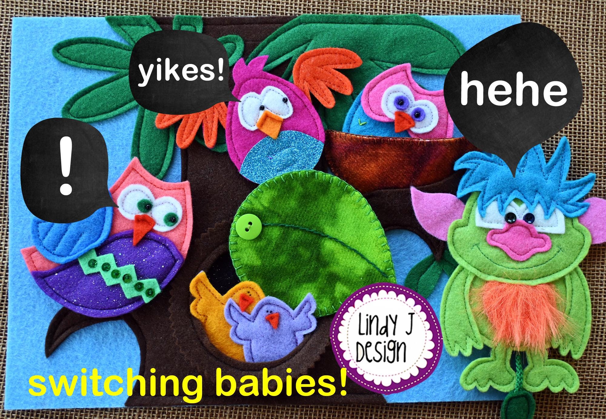 Troll TROUBLE Quiet BOOK PDF Pattern Felt Fairy Activity Book ...
