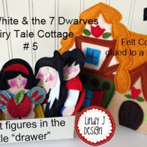 FAIRY Tale MATCHBOX Cottage Snow White Felt Playset PDF Pattern 7 ...