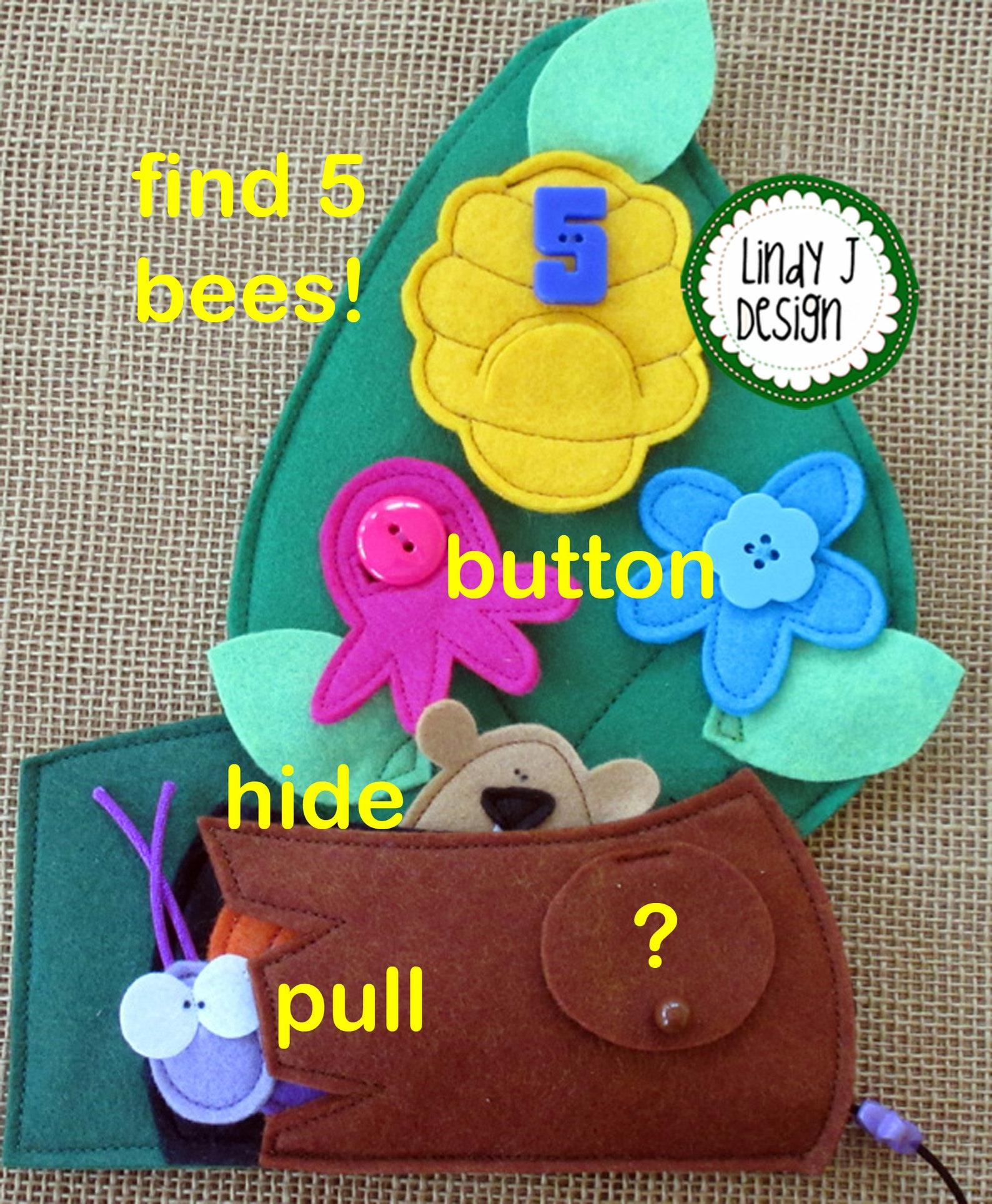 FOREST Fun Felt Quiet BOOK PDF Activity Busy Book Pattern Felt Toddler ...
