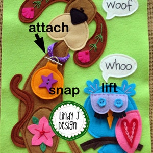 Quiet BOOK PDF Pattern ANIMAL Sounds Felt Activity Book Instructions ...