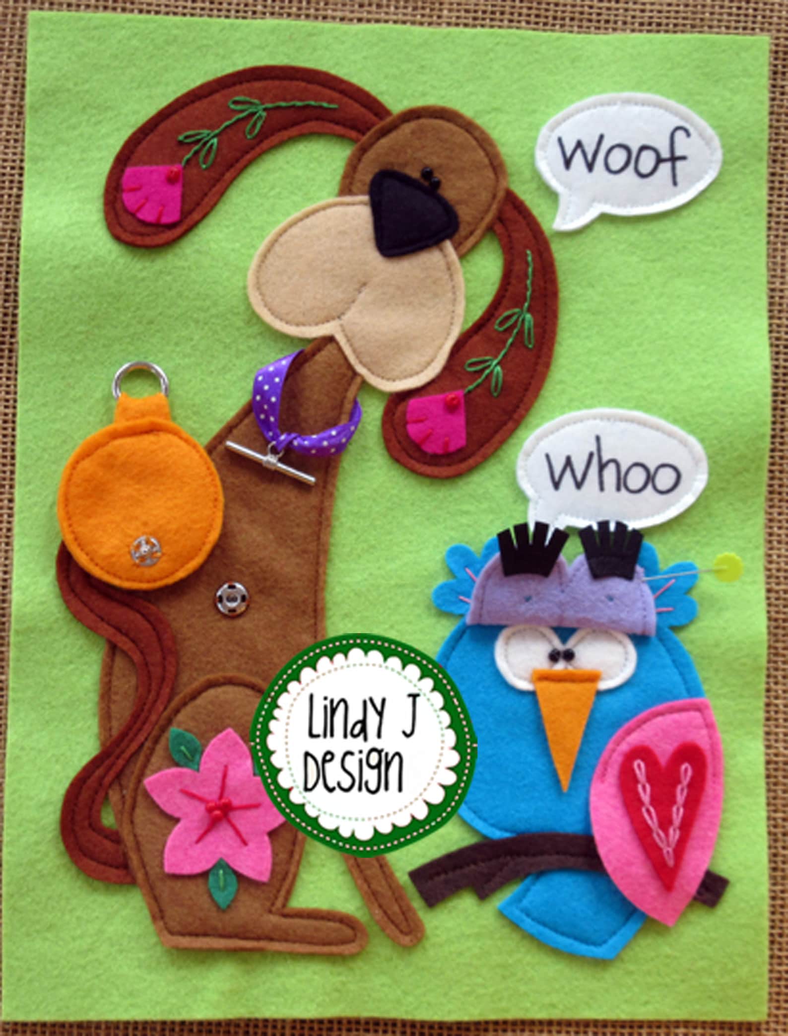 Quiet BOOK PDF Pattern ANIMAL Sounds Felt Activity Book Instructions ...