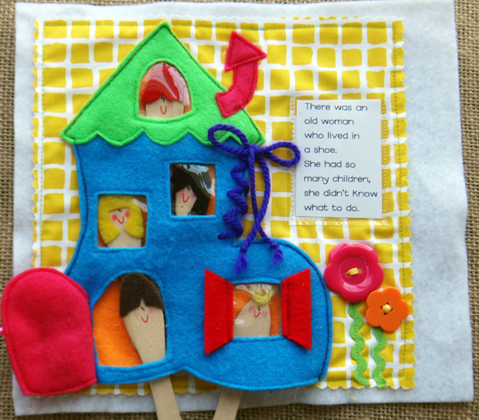 RHYME Time Felt Quiet BOOK .PDF Pattern Activity Book Instructions ...
