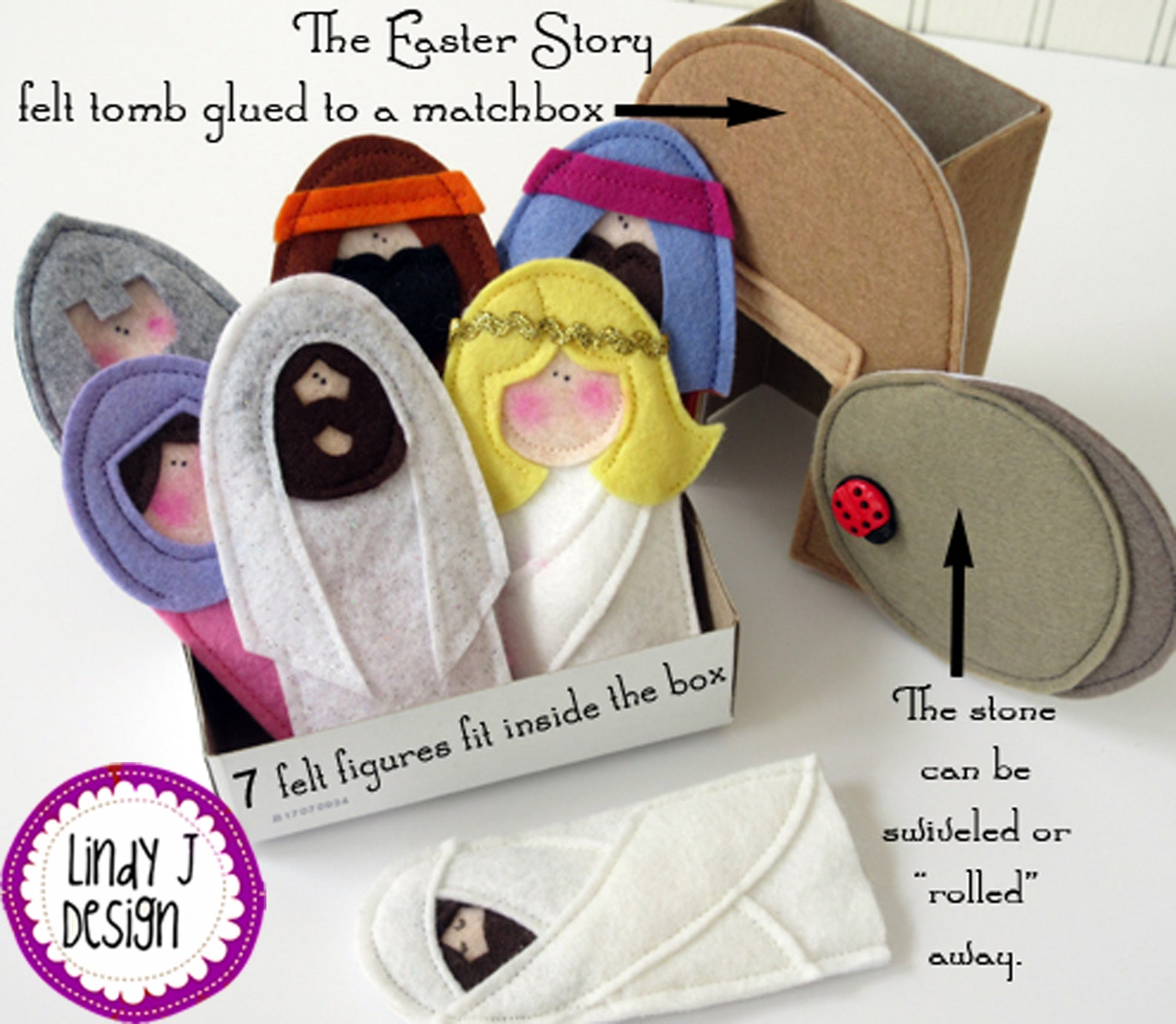 EASTER Story Felt MATCHBOX PDF Pattern Activity Set Bible Figures - Etsy