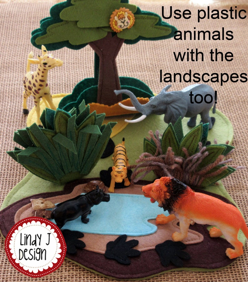 ZOO Fun #2 DESERT Quiet Book PDF Pattern, Landscape With 3D Pieces ...