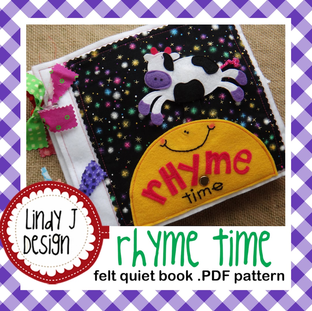 RHYME Time Felt Quiet BOOK .PDF Pattern Activity Book Instructions ...