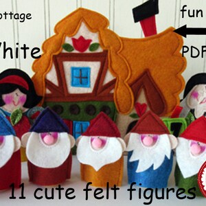 FAIRY Tale MATCHBOX Cottage Snow White Felt Playset PDF Pattern 7 ...