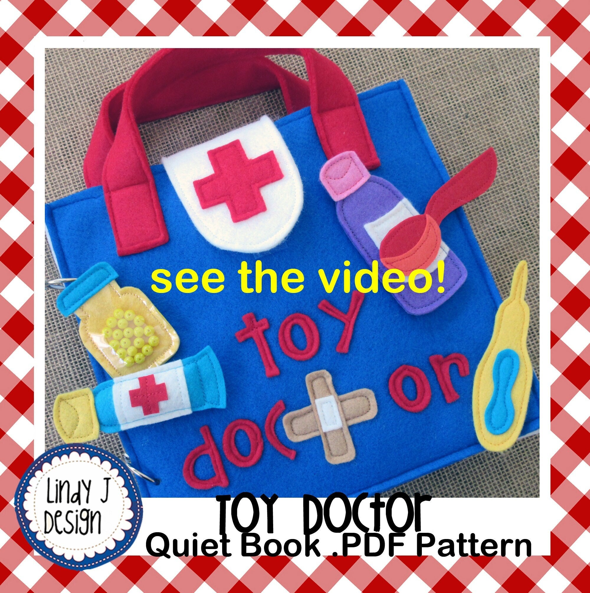 Toy DOCTOR Felt Quiet BOOK PDF Pattern Pretend Play Activity Busy Book ...