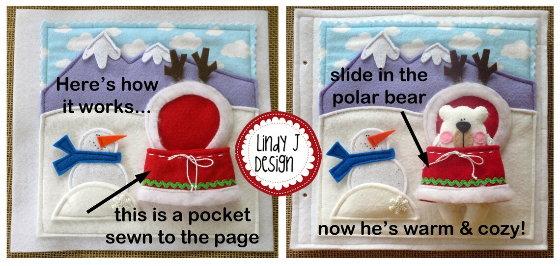 POLAR BEAR What Do You Wear Felt Quiet Book PDF Pattern - Etsy