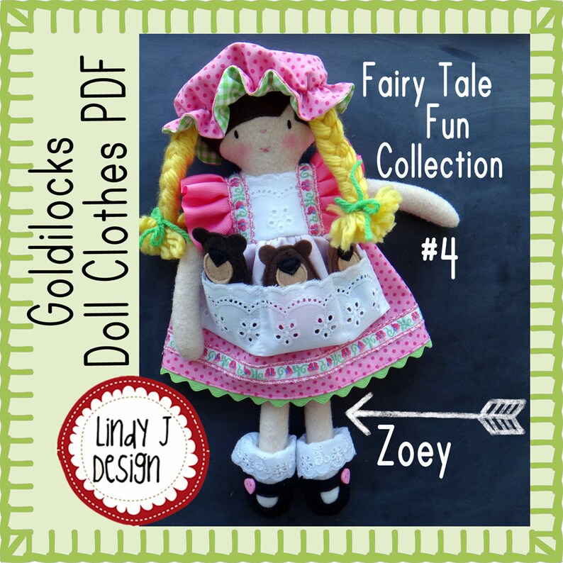Doll Clothes BUNDLE Fairy Tale Collection for 12” Felt Zoey Doll With 4 ...
