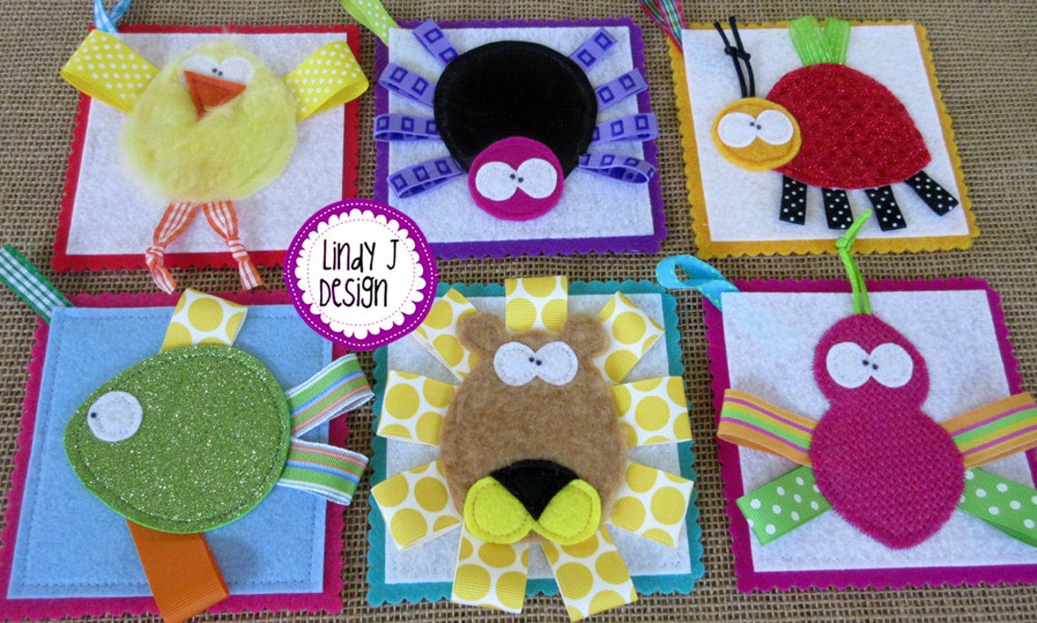 Little Pages Set 4 FELT ACTIVITY Cards Quiet Book PDF Pattern ...