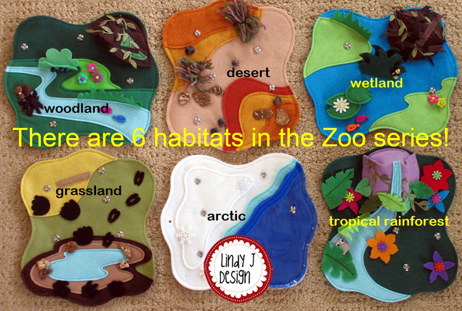 ZOO Fun 2 DESERT Quiet Book PDF Pattern, Landscape With 3D Pieces ...