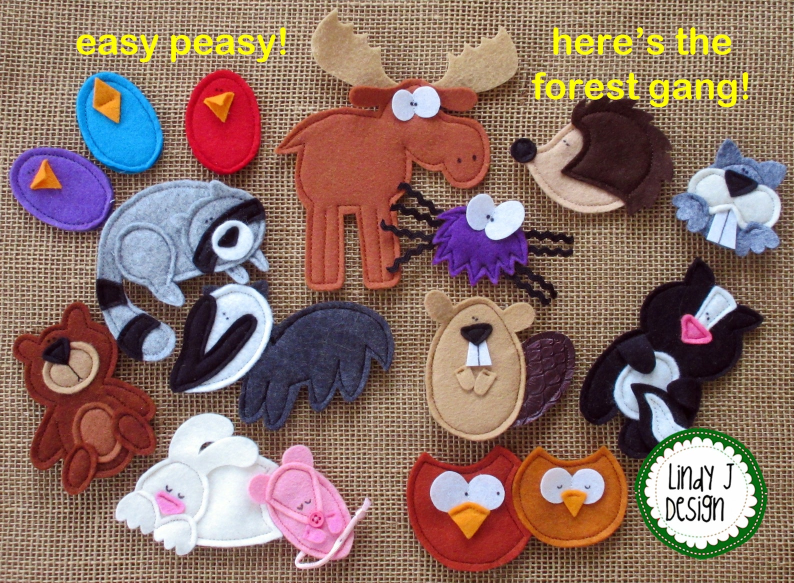 FOREST Fun Felt Quiet BOOK PDF Activity Busy Book Pattern Felt Toddler ...