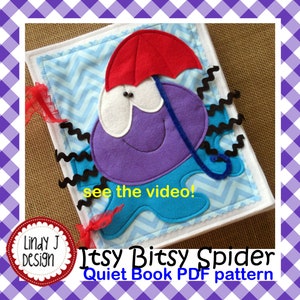Itsy Bitsy SPIDER Felt Quiet Book PDF Pattern ACTIVITY Book ...