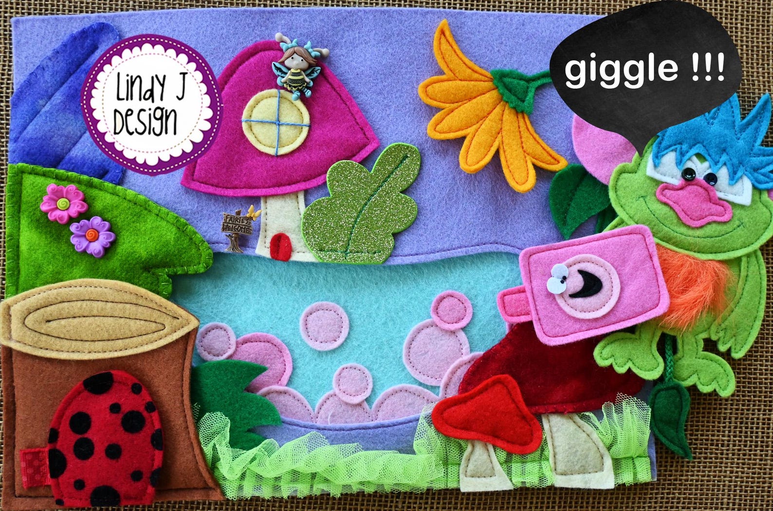 Troll TROUBLE Quiet BOOK PDF Pattern Felt Fairy Activity Book ...