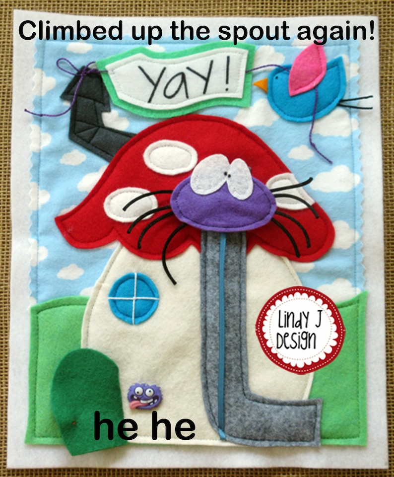 Itsy Bitsy SPIDER Felt Quiet Book PDF Pattern ACTIVITY Book ...