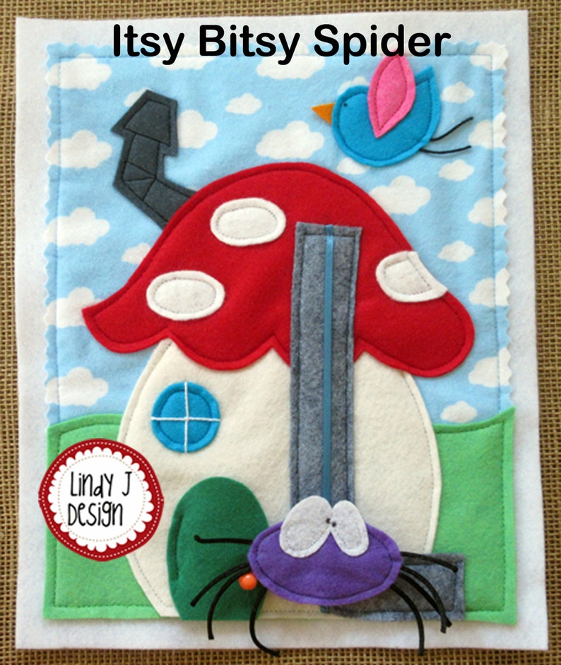 Itsy Bitsy SPIDER Felt Quiet Book PDF Pattern ACTIVITY Book ...