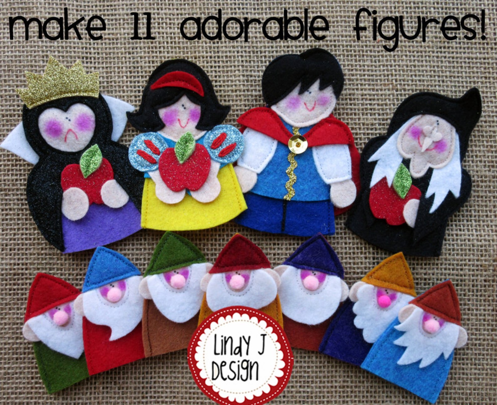 FAIRY Tale MATCHBOX Cottage Snow White Felt Playset PDF Pattern 7 ...