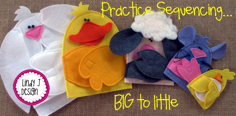 SPRING Felt Pocket Pals PUPPET Nesting Play Set PDF Pattern Soft Easter ...