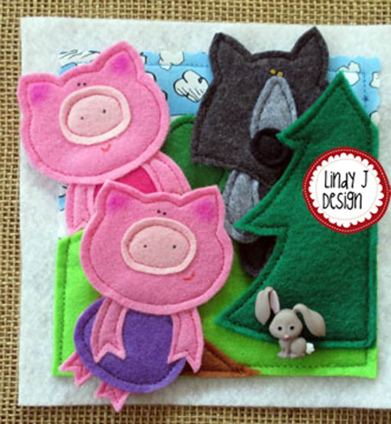 3 Little PIGS Bitty Book QUIET Book PDF Pattern Activity - Etsy