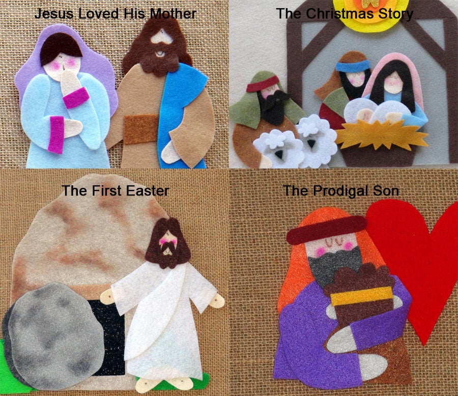 5 BIBLE Stories for Flannel/felt Board Pdf Pattern BUNDLE 33% OFF Group ...