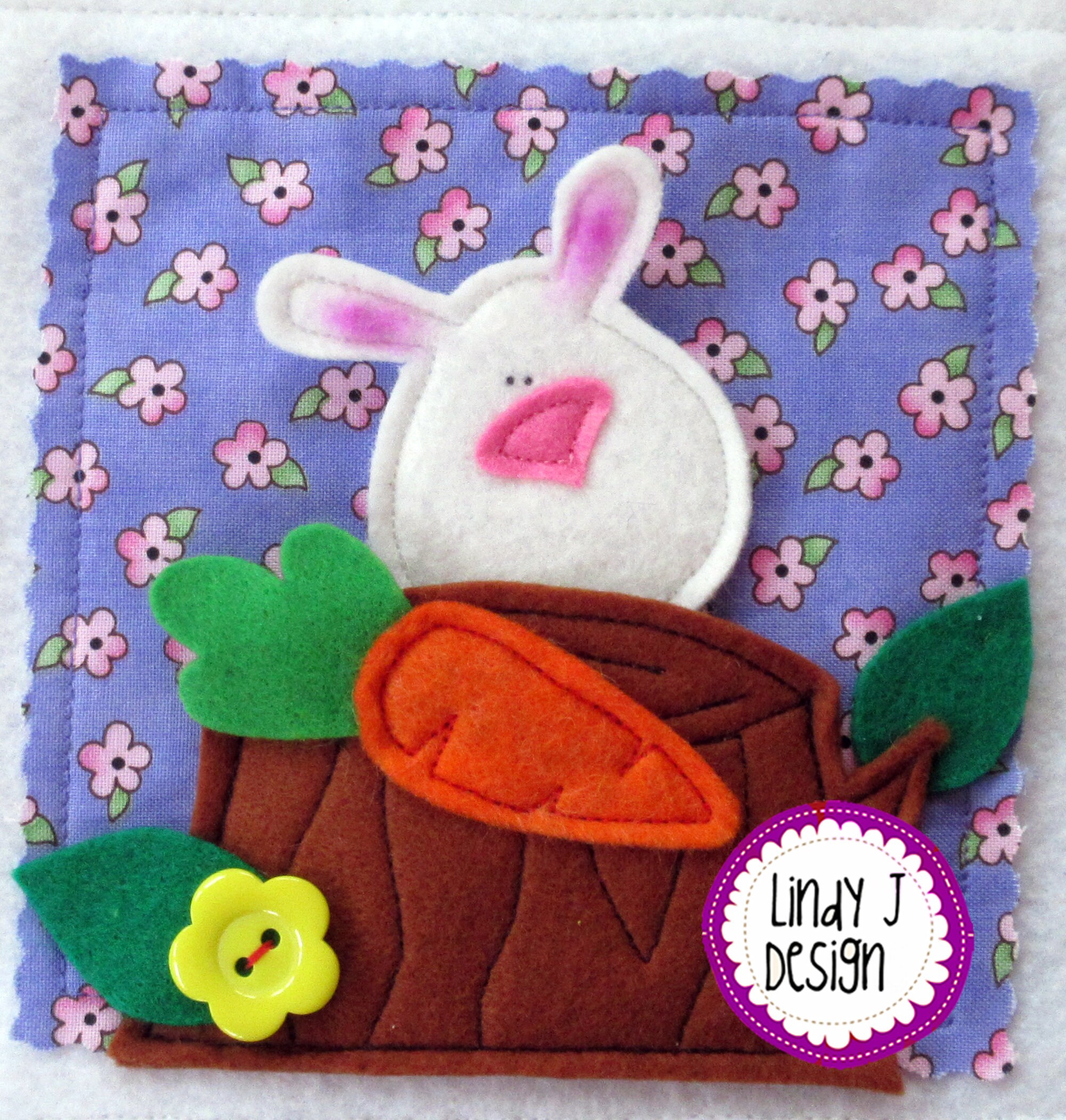 BUNNY Bitty Book QUIET Book PDF Pattern, Activity Book, Developmental ...