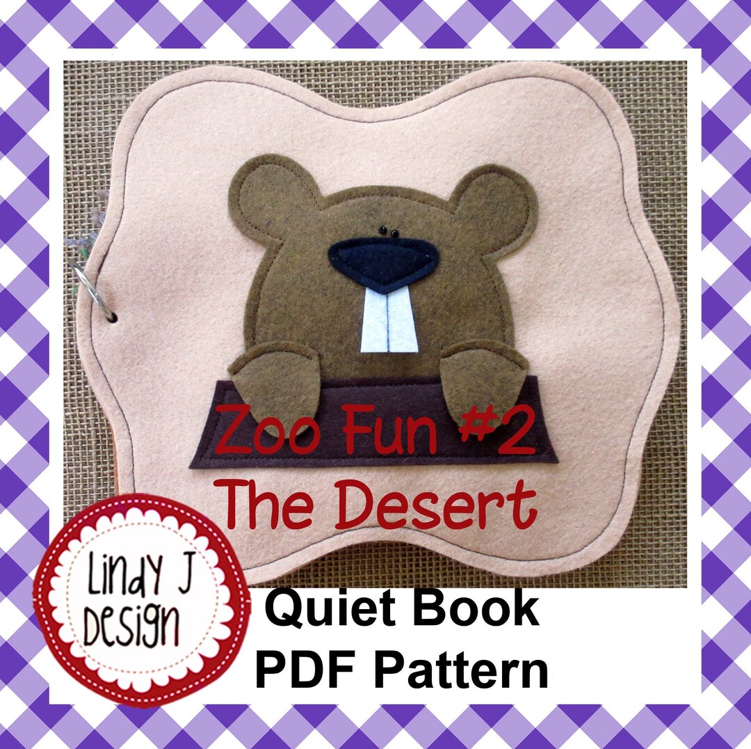 ZOO Fun 2 DESERT Quiet Book PDF Pattern, Landscape With 3D Pieces ...