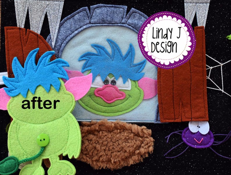 Troll TROUBLE Quiet BOOK PDF Pattern Felt Fairy Activity Book ...