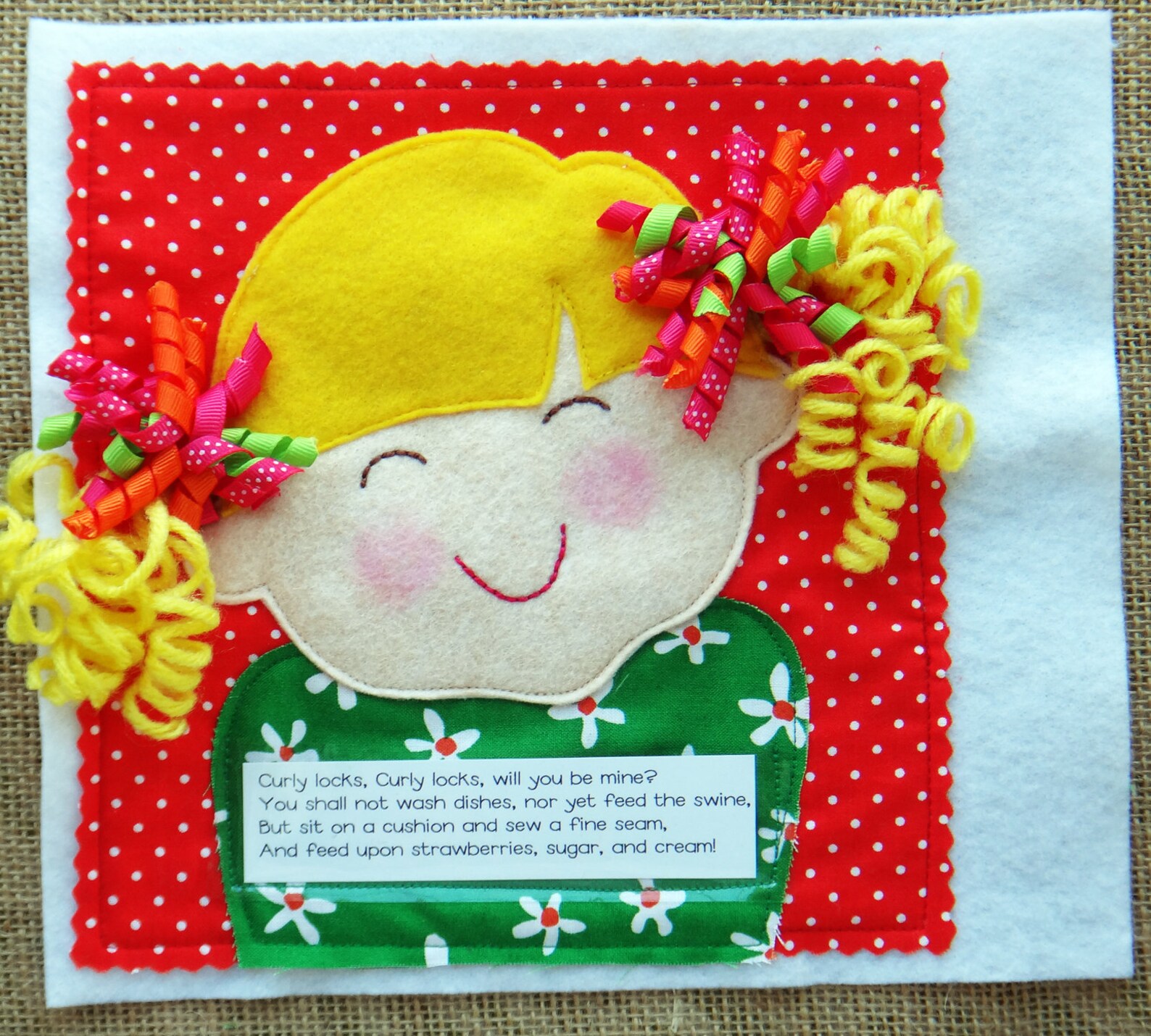 RHYME Time Felt Quiet BOOK .PDF Pattern Activity Book Instructions ...