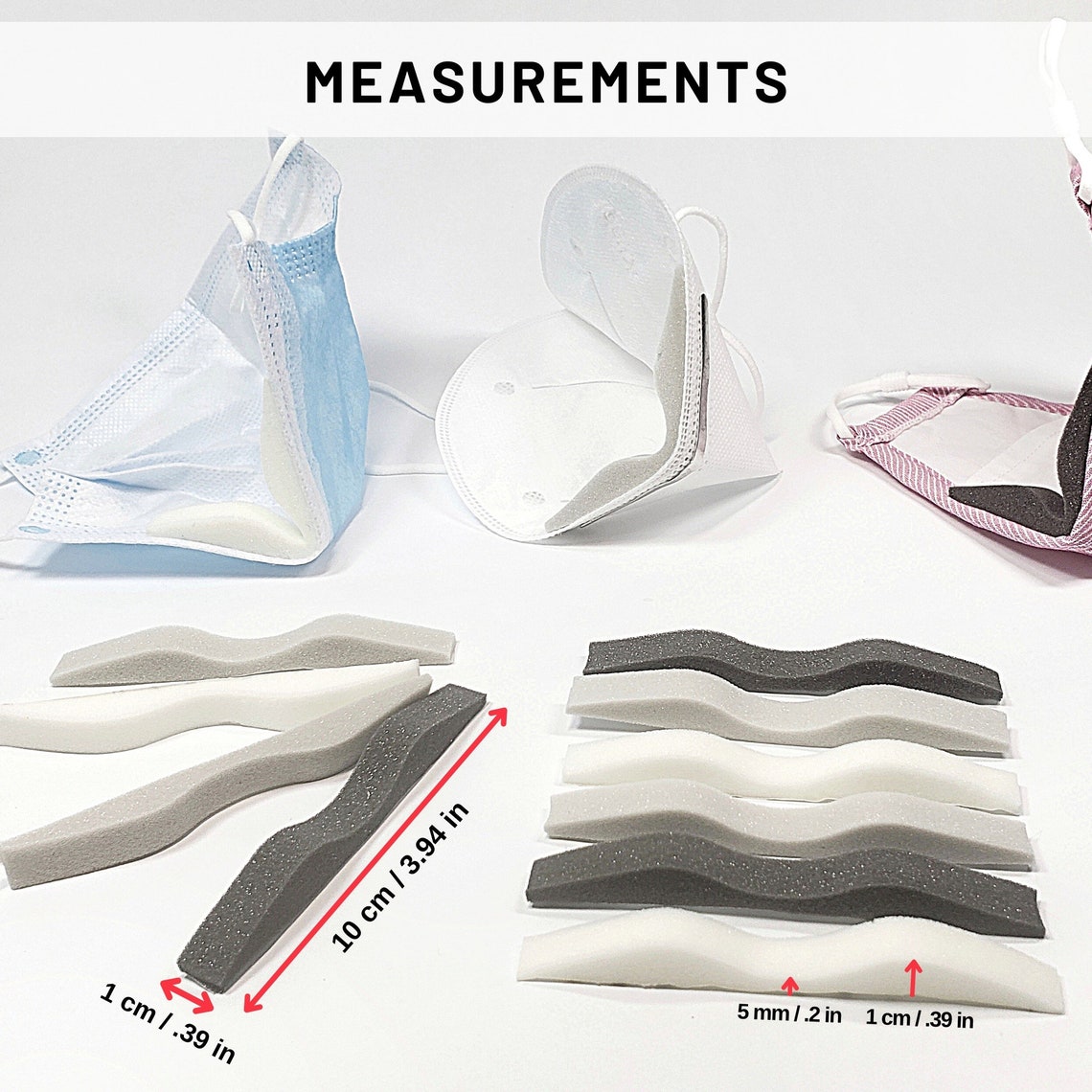 Anti fog nose pads for face masks Self adhesive foam strip | Etsy