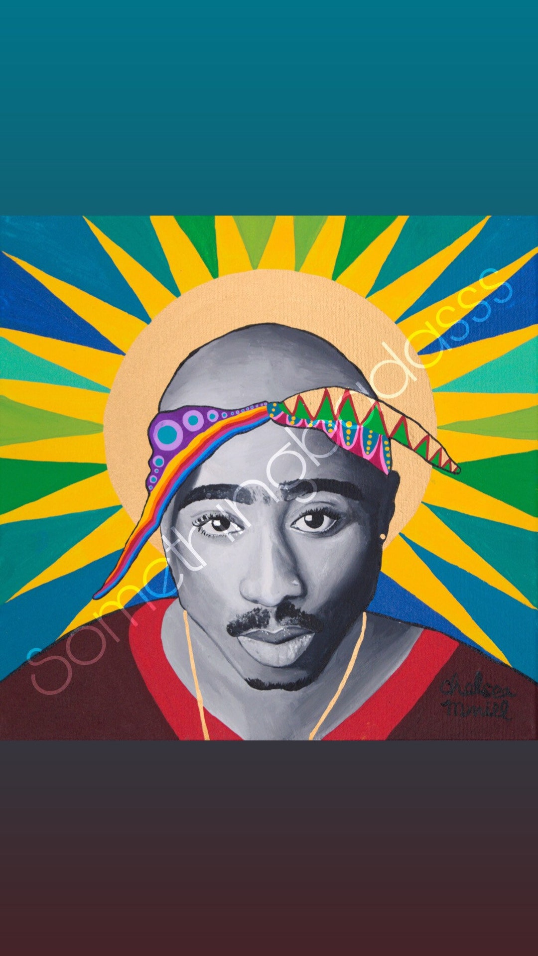 12x12 Tupac Print - Etsy