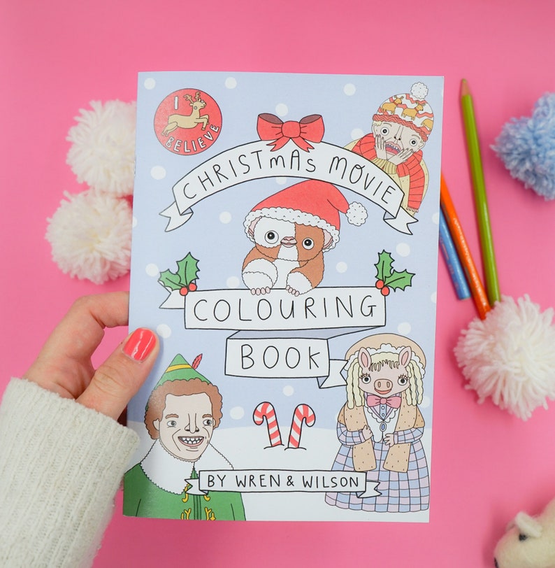Christmas Movie Colouring Book A5 size | Etsy
