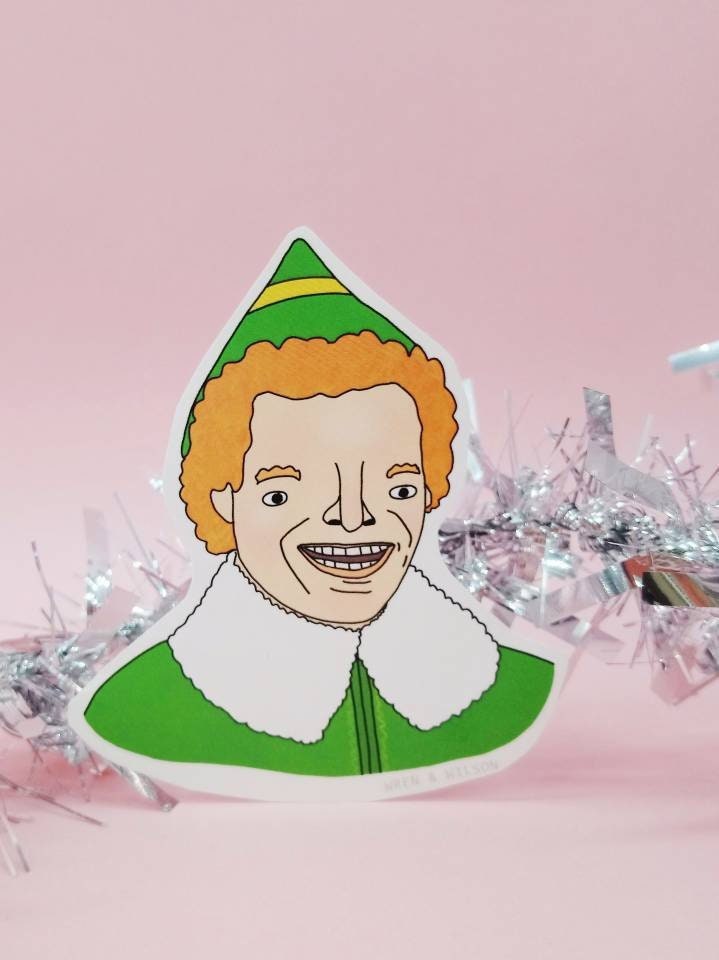 Buddy the Elf Sticker Gloss Paper Christmas Sticker - Etsy UK