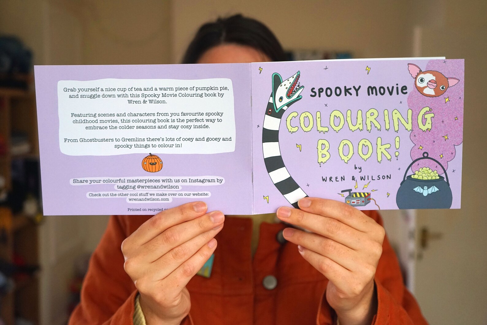 Spooky Movie Colouring Book A5 Landscape | Etsy