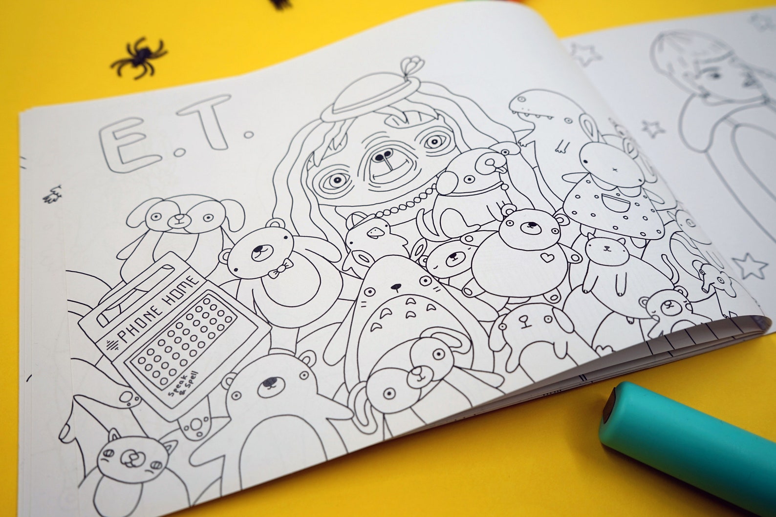 Spooky Movie Colouring Book A5 Landscape - Etsy