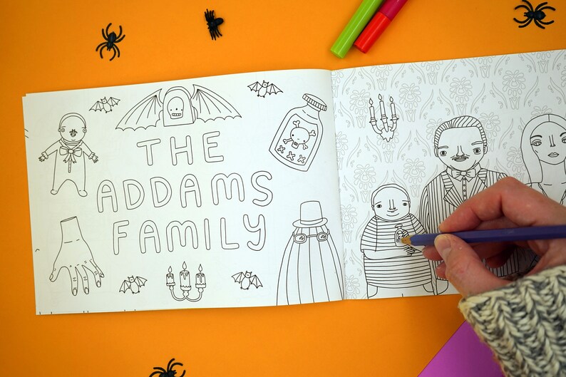 Spooky Movie Colouring Book A5 Landscape | Etsy