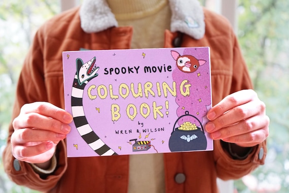 Spooky Movie Colouring Book A5 Landscape - Etsy